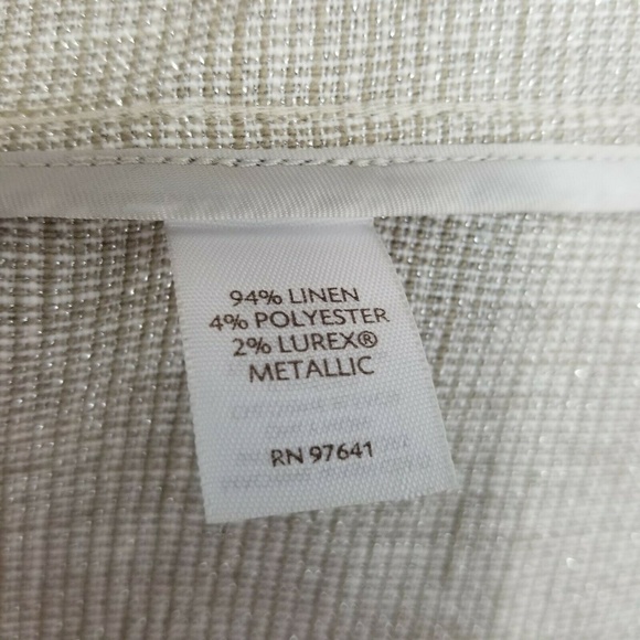 J. Jill | Jackets & Coats | J Jill M Jacket Linen Blend Tan Metallic ...